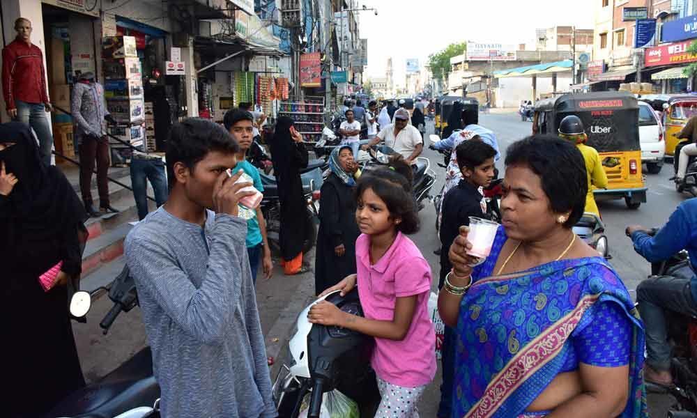 Sale of Lassi has increased due to high temperature in Hyderabad city