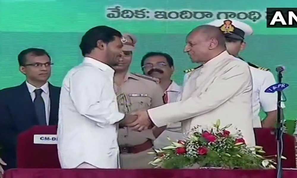 YS Jagan takes oath as second Chief Minister of AP in Vijayawada