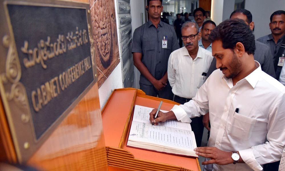 AP CM conducting a Cabinet Meeting